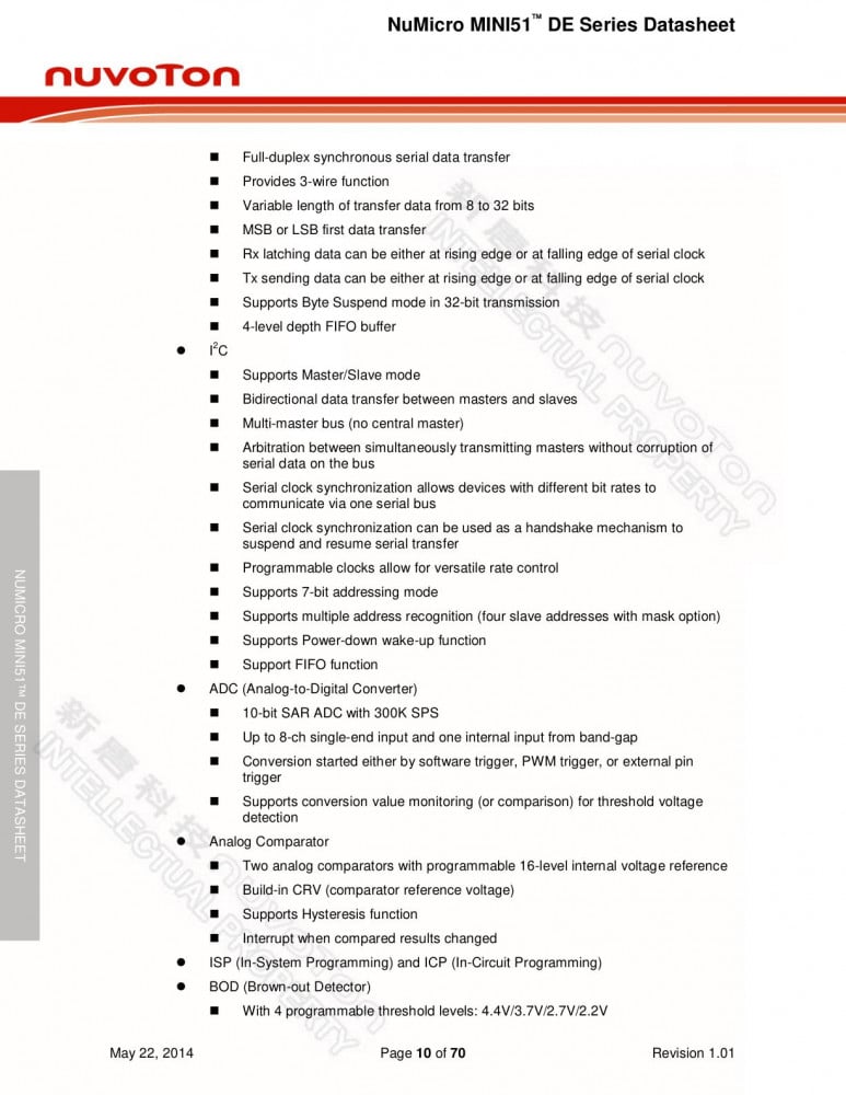 MINI52LDE datasheet page 10