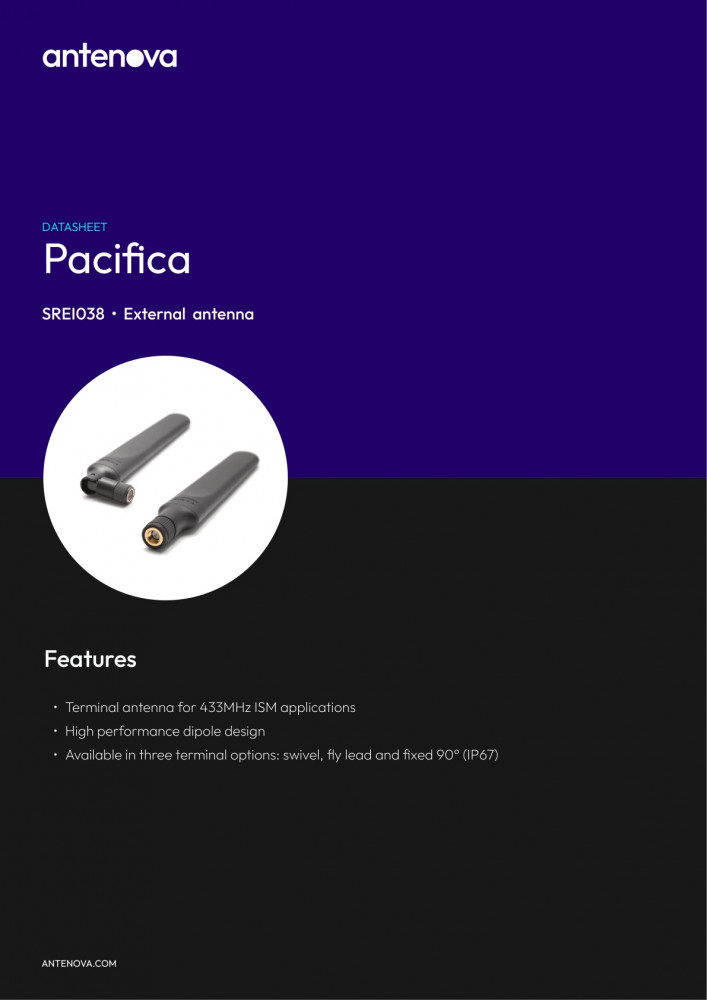 Pacifica datasheet page 1