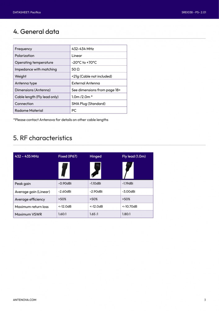 Pacifica datasheet page 3