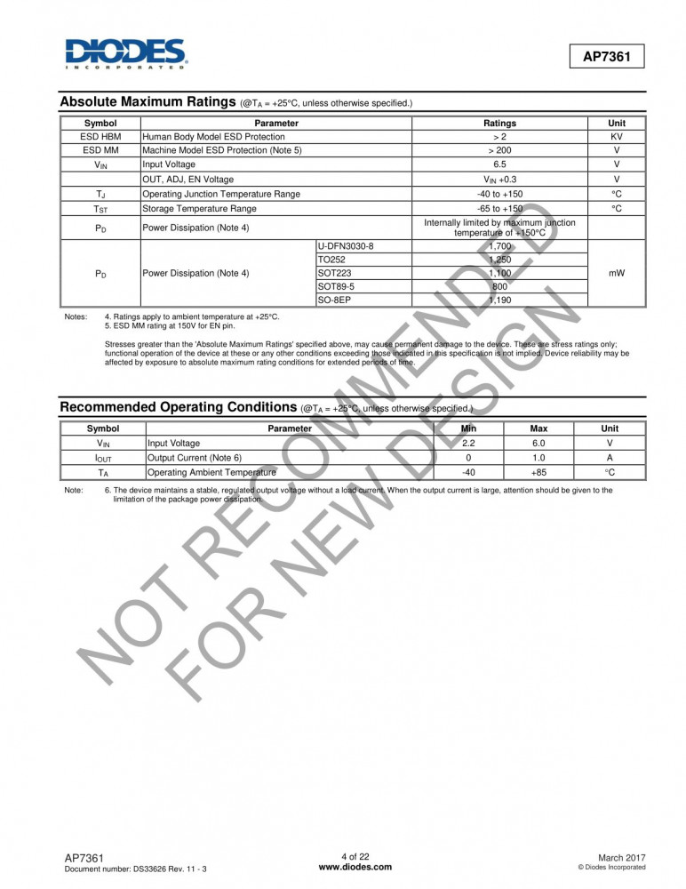 AP7361 datasheet page 4