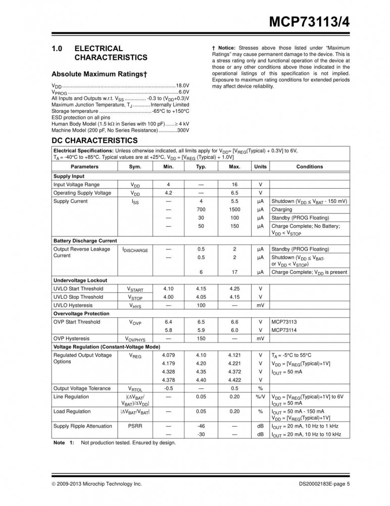 MCP73113-16SI/MF datasheet page 5