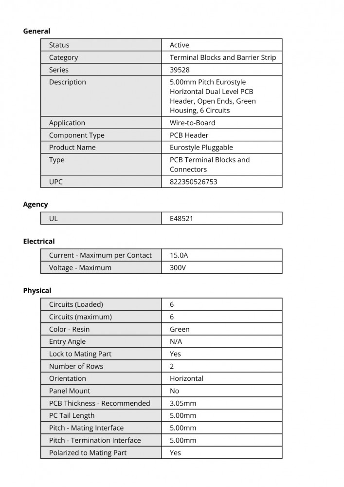 MOLEX 395285006 technical document page 2