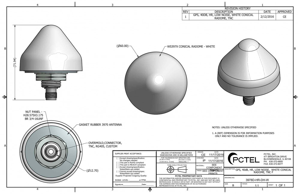 3978D-HR-DH-W product drawing page