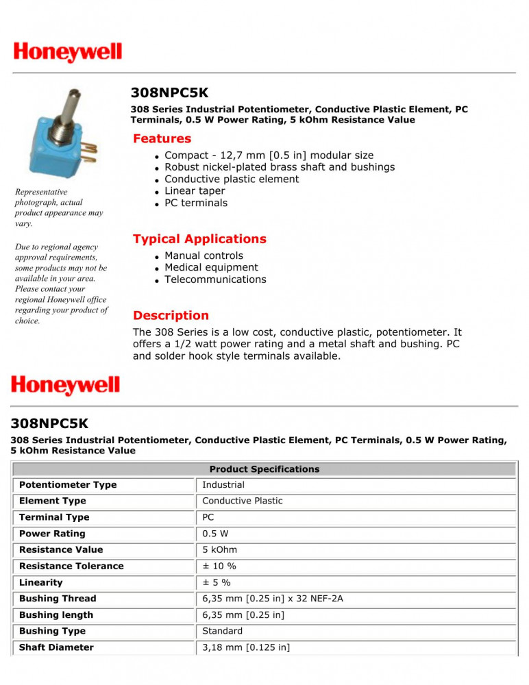 308NPC5K technical document page 1