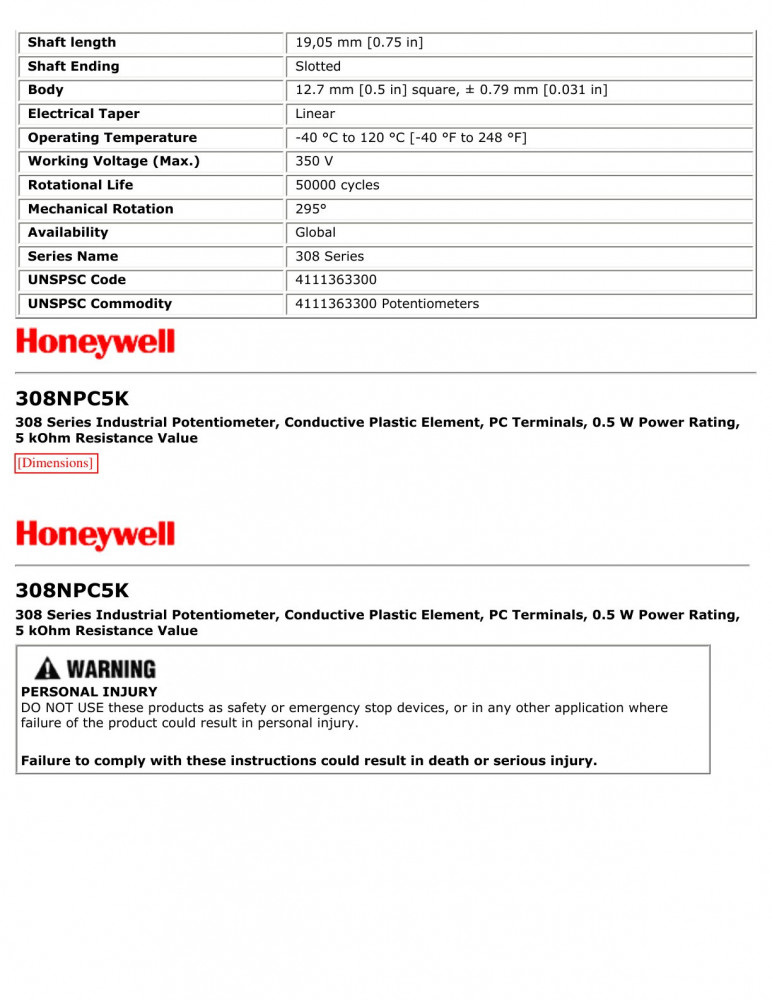 308NPC5K technical document page 2