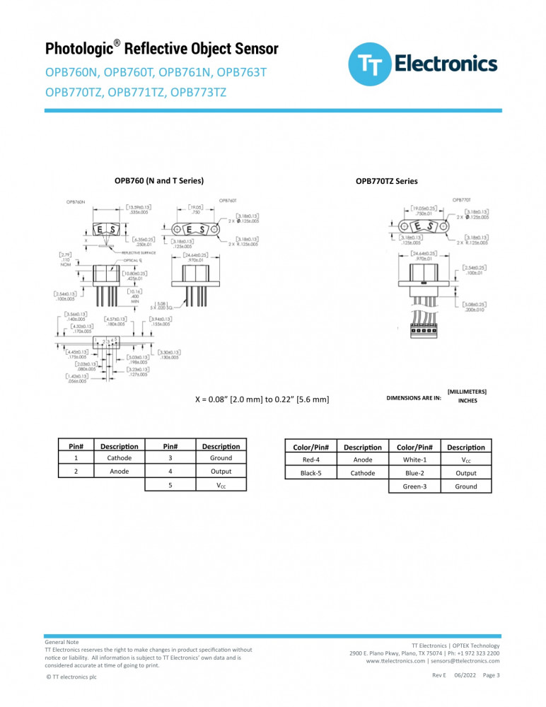 OPB761N datasheet page 3