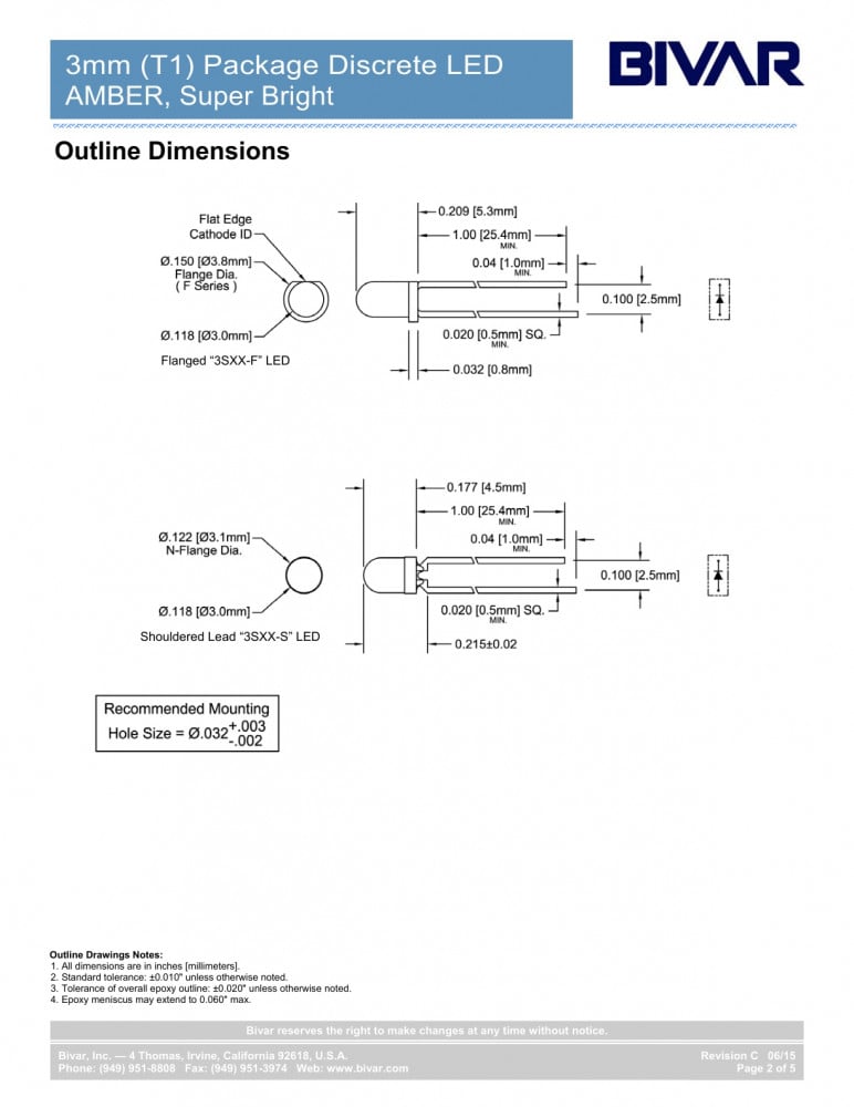 BIVAR 3SAT datasheet page 2