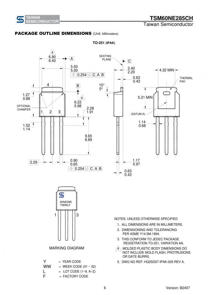TSM60NE285CH datasheet page 6