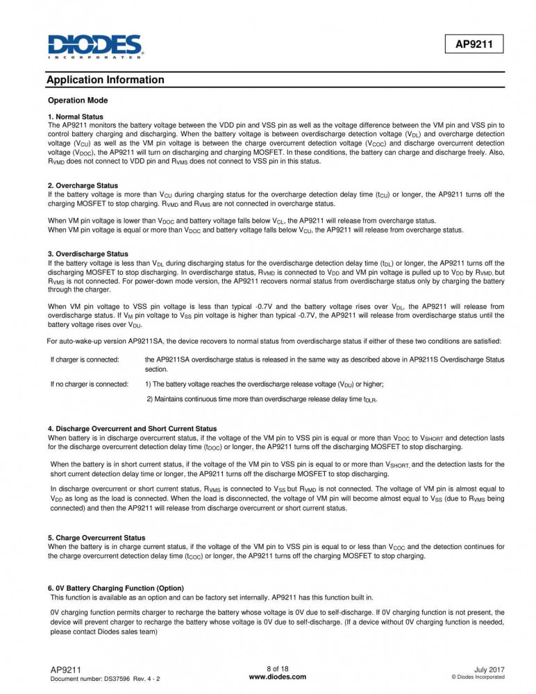 AP9211 datasheet page 8