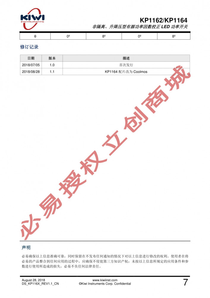 KP1164SPA datasheet page 7