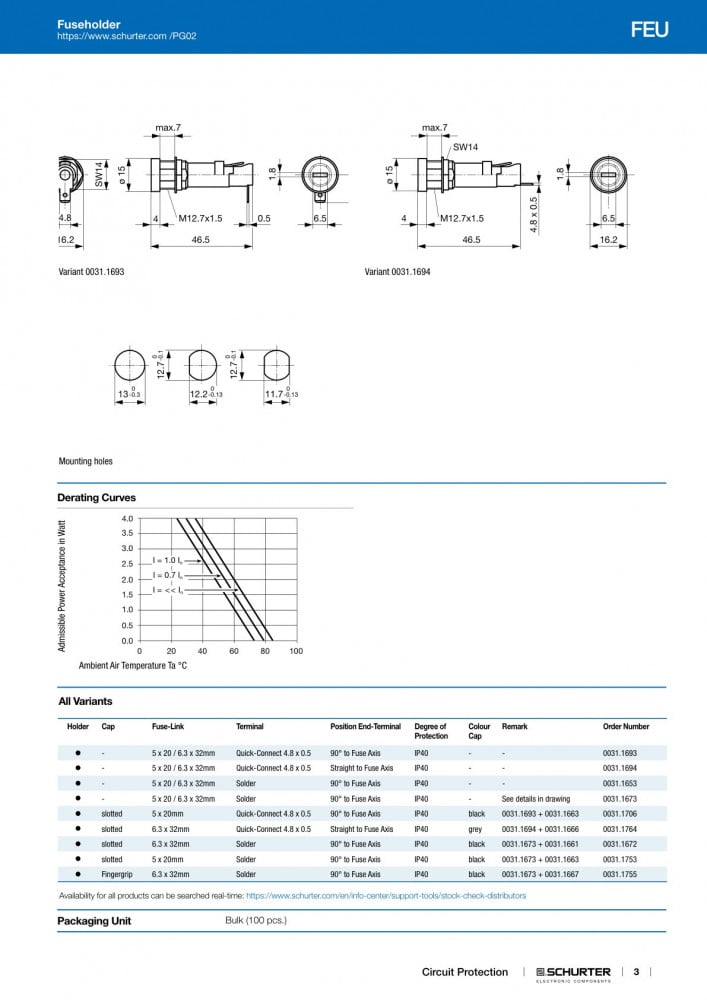 SCHURTER 0031.1672 technical document page 3