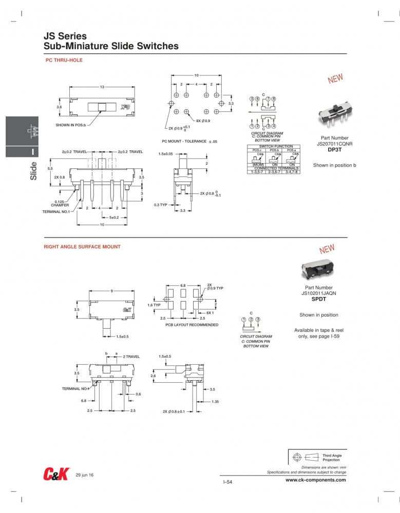C&K JS Series datasheet page 6