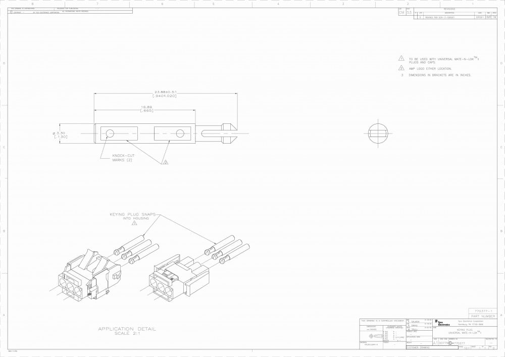 TE Connectivity 770377-1 technical drawing preview