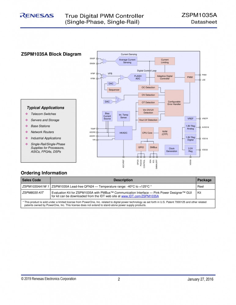 ZSPM1035A datasheet page 2