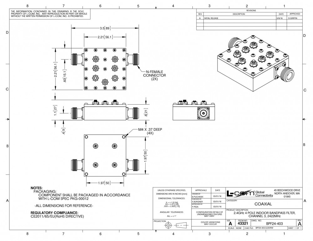 L-com BPF24-403 technical document preview