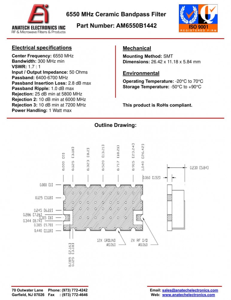 AM6550B1442 technical document page