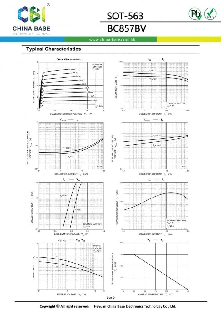 CBI BC857BV datasheet page 2