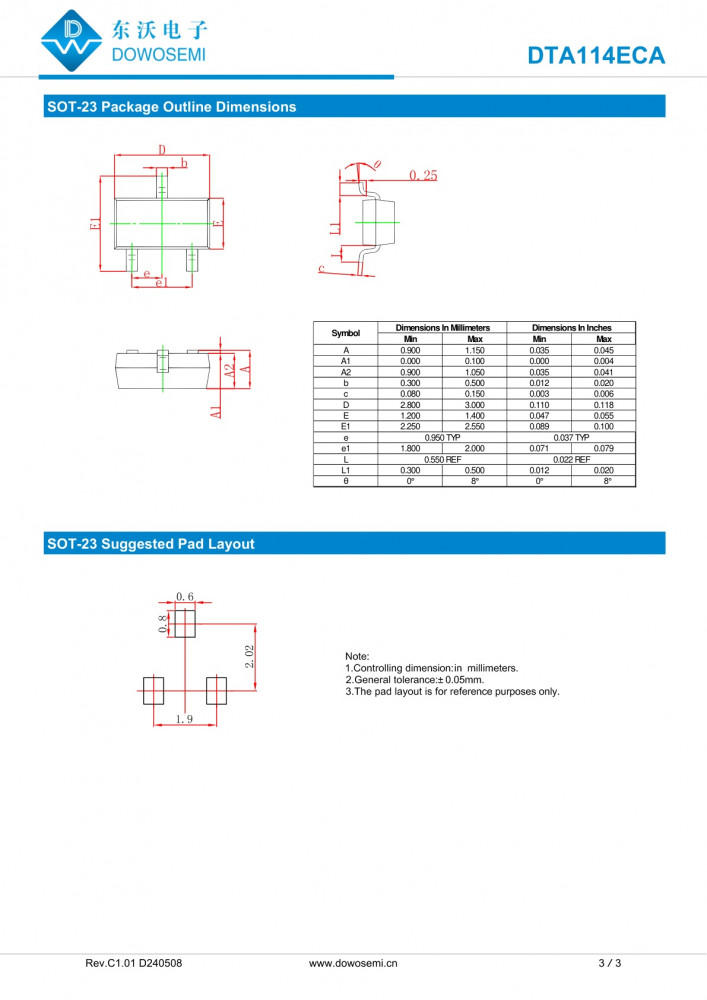 DTA114ECA datasheet page 3