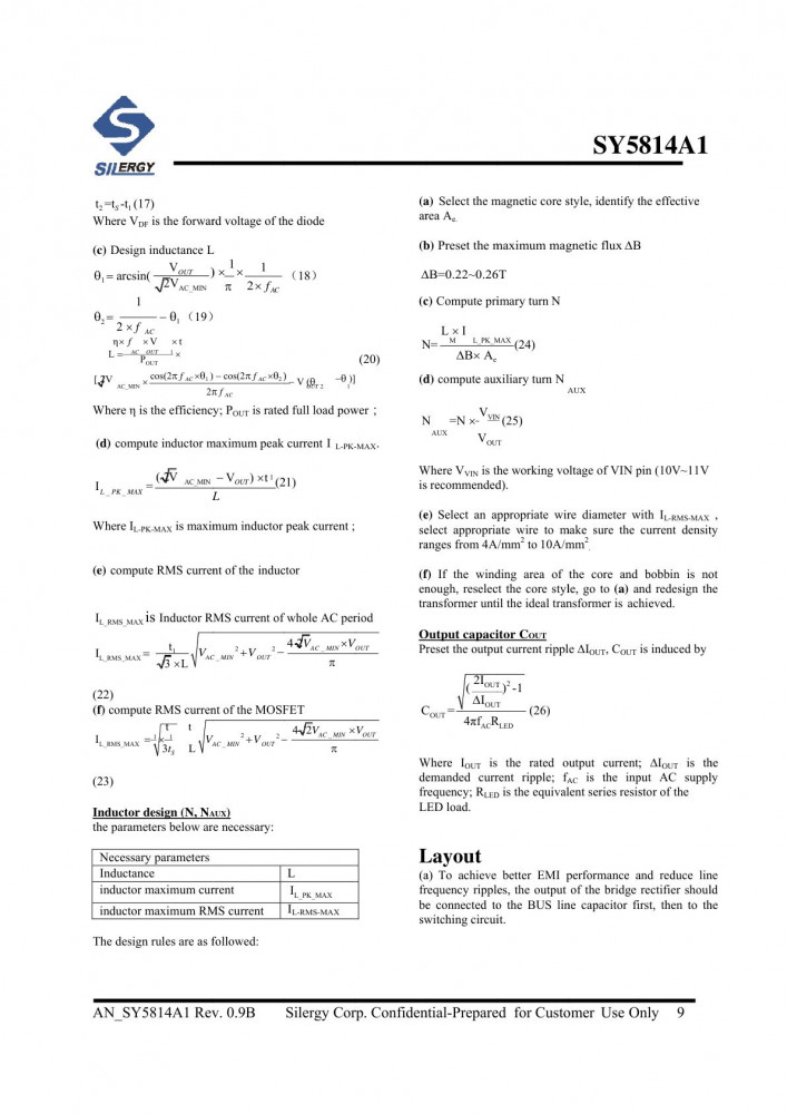 SY5814A1ABC datasheet page 9