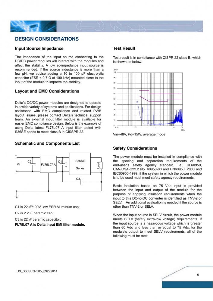 DELTA S36SE3R305 datasheet page 10