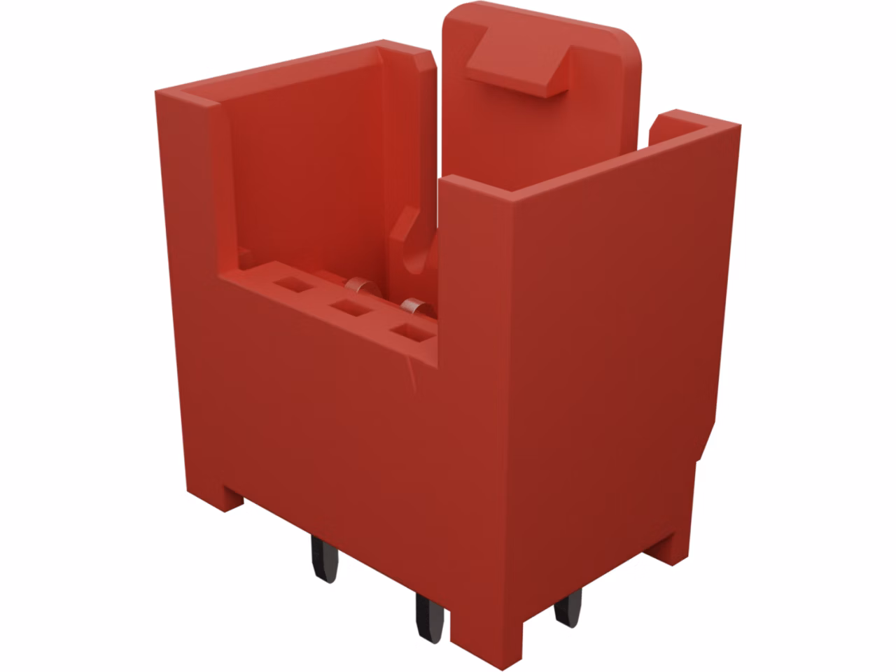 Appli-Mate RAST 2.5 Header, Vertical, 4 Circuits, Tin (Sn) Plating, Glow-Wire Capable, Positioning Keys B, C and D Blocked, with Latch, Red for sale