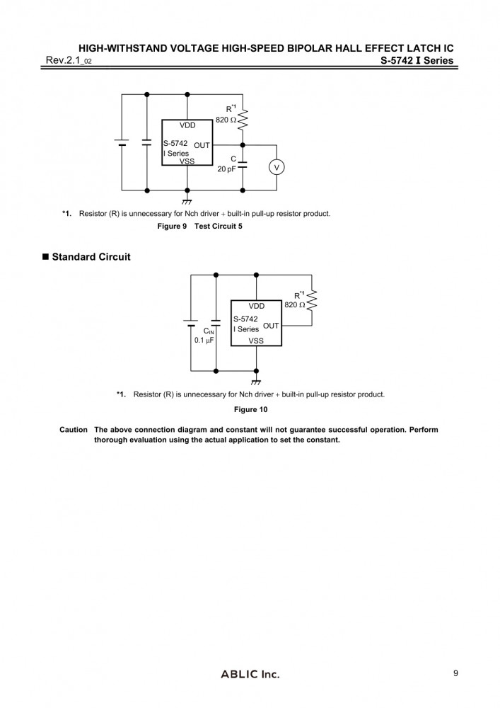 S-5742 series datasheet page 9