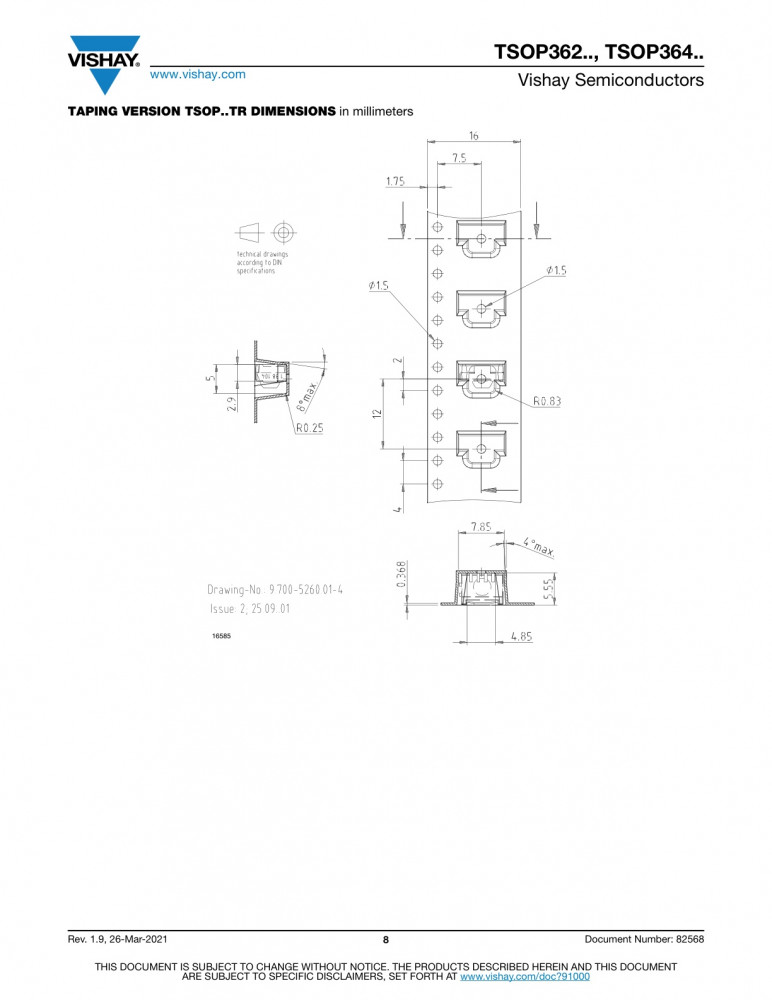 TSOP36430TT datasheet page 8