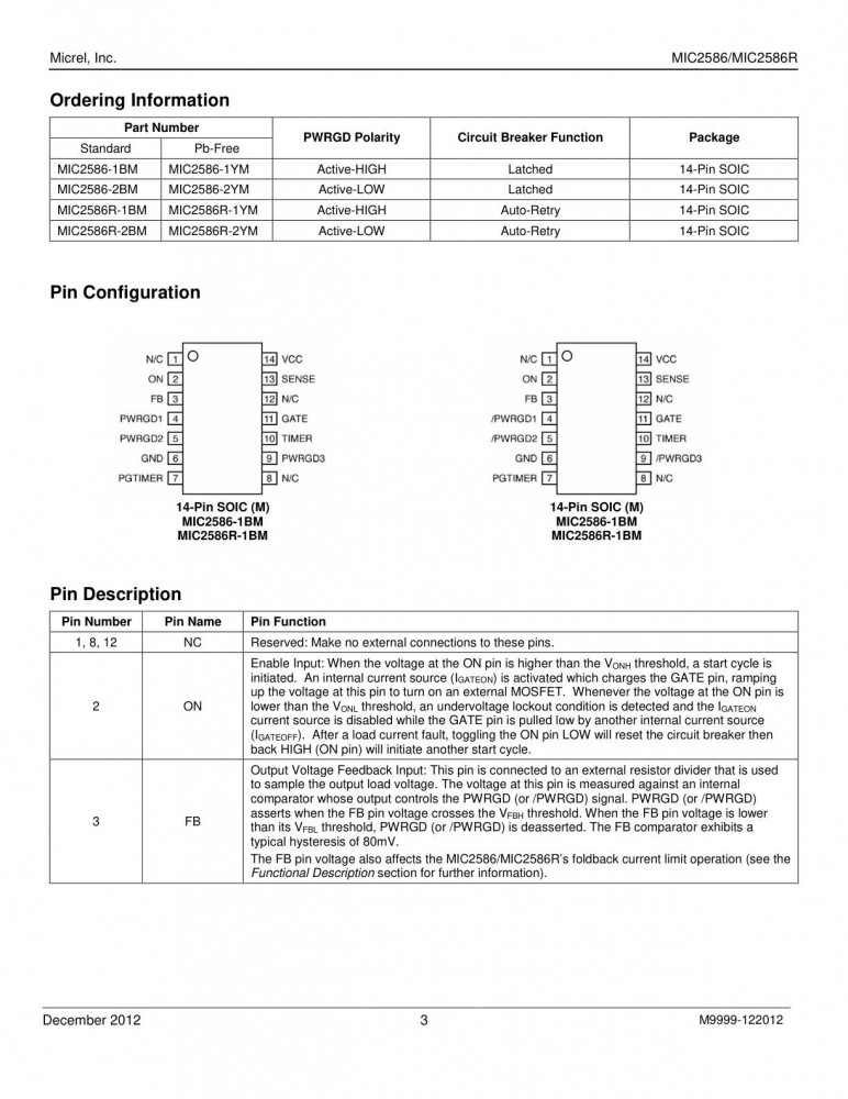 MIC2586R-1BM TR datasheet page 3