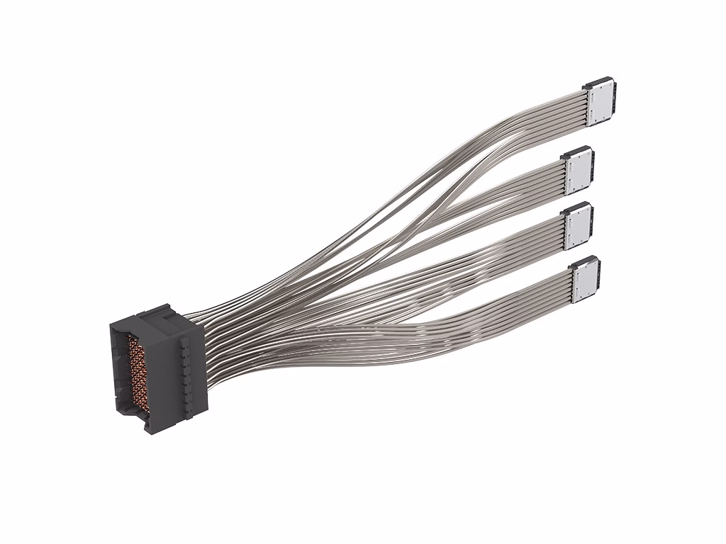 Impulse 4x16-to-4 MicroBeam 16 DP Cable Assembly, 90 Ohm, 300.00mm Length for sale
