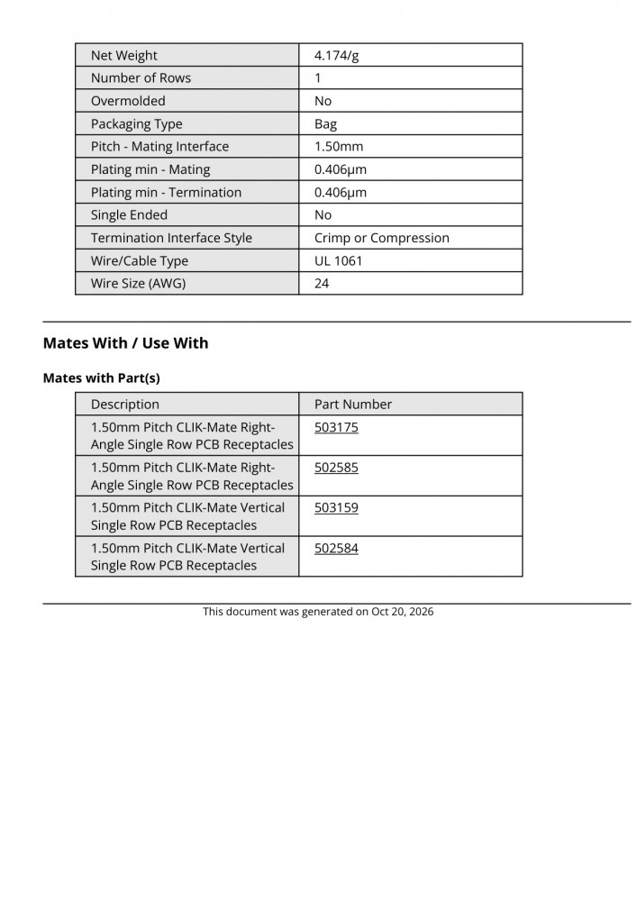 MOLEX 151350206 drawing page 3