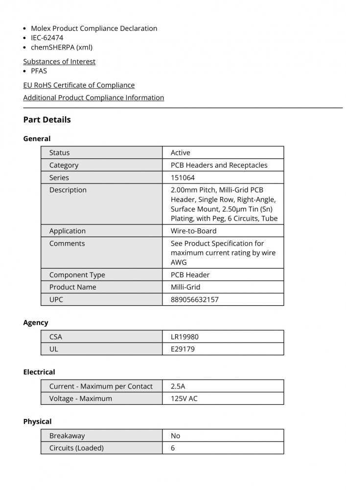 MOLEX 1510641056 product specification page 2