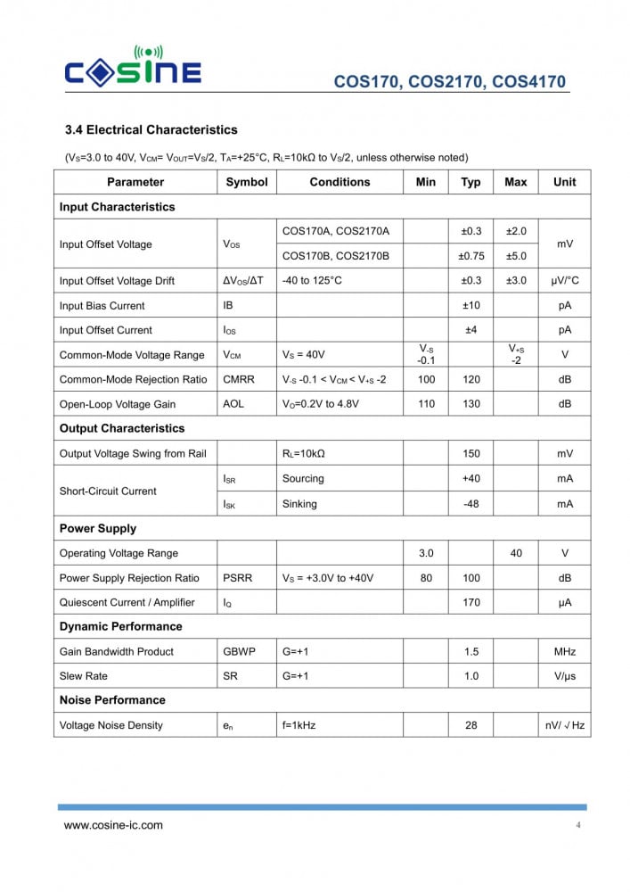 COS2170SRB datasheet page 4
