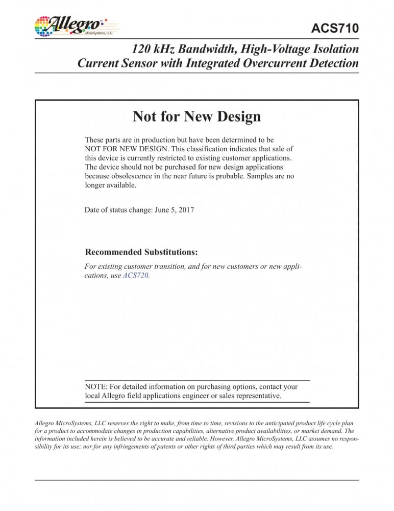ACS710 datasheet page 1