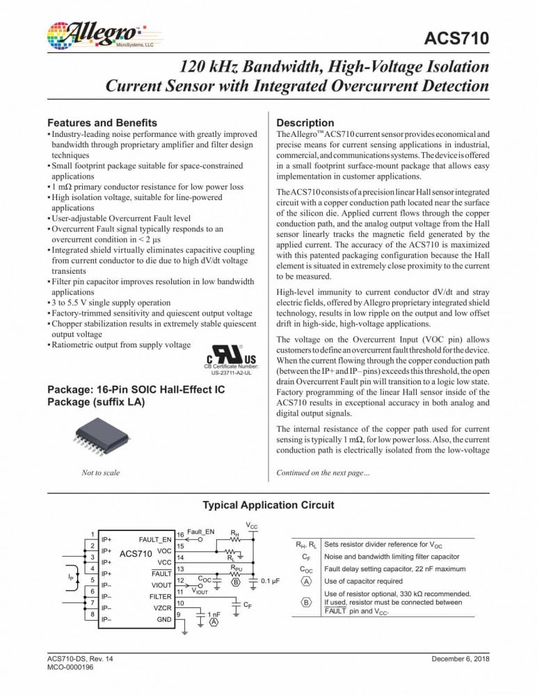 ACS710 datasheet page 2