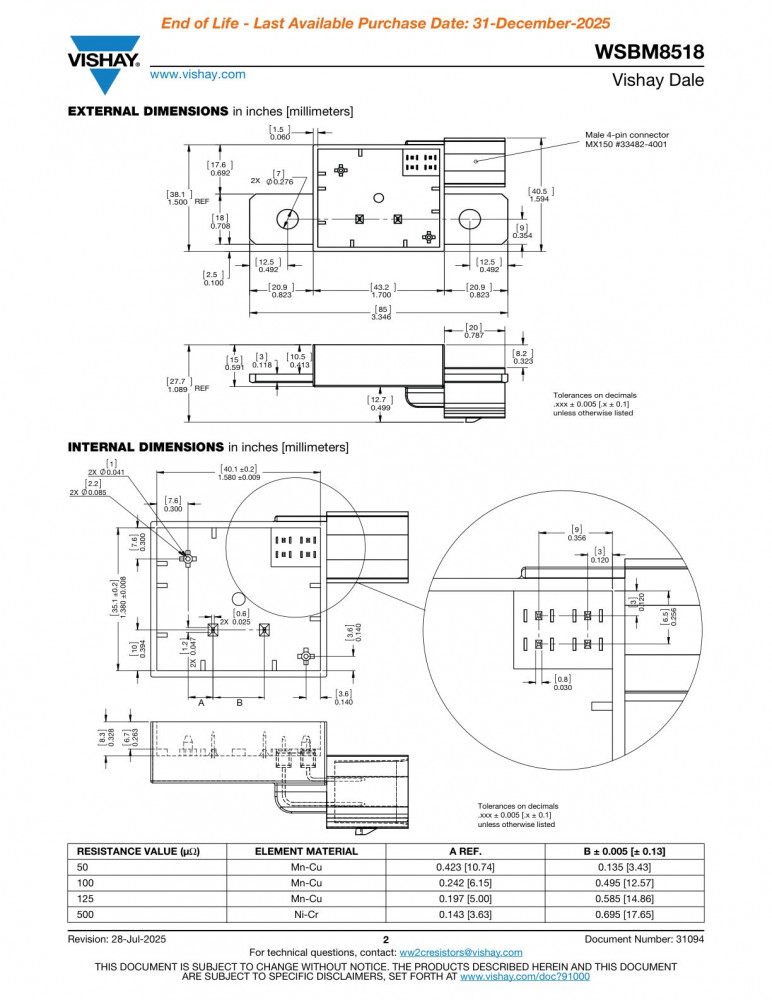 WSBM8518 technical document page 2
