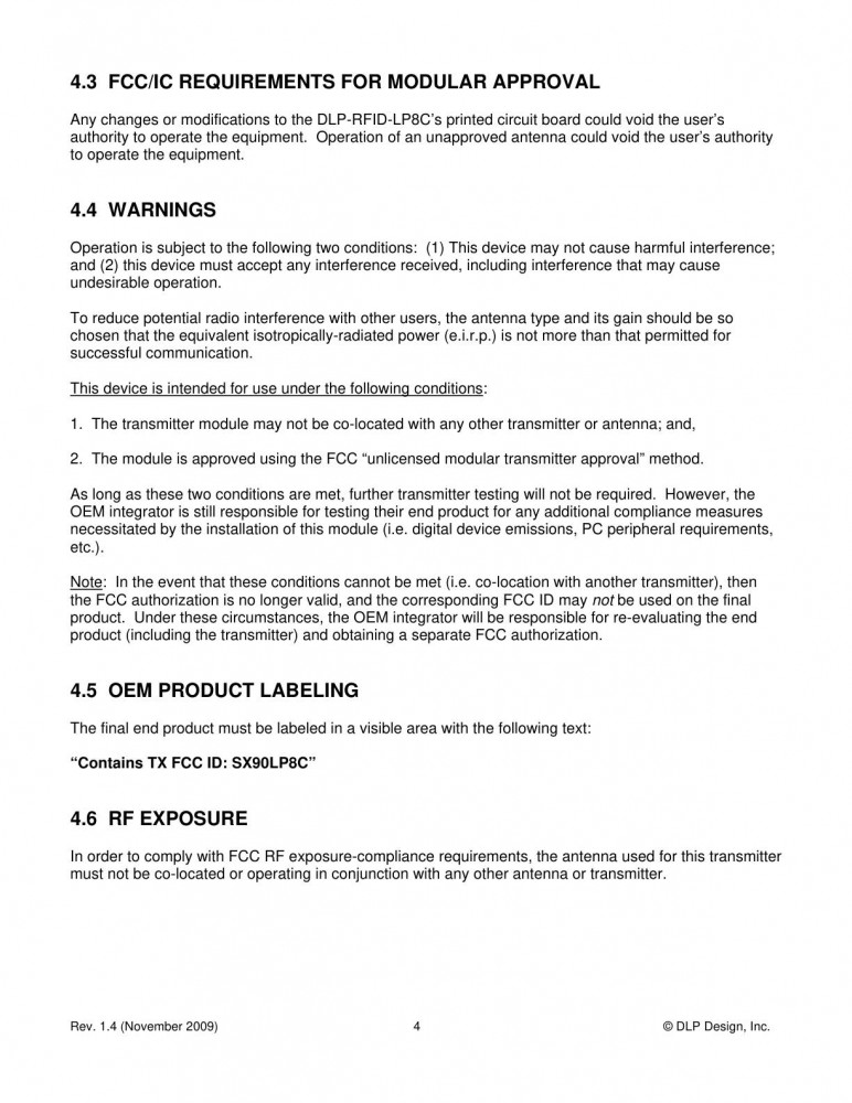DLP-COAX1 technical document page 4