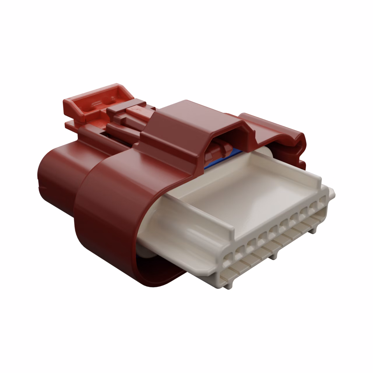 Squba Sealed Receptacle Assembly with CPA, 1.80mm Pitch, Single Row, 10 Circuits, Red for sale