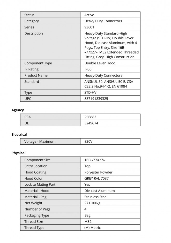 Product document page 2 for MOLEX 936012646