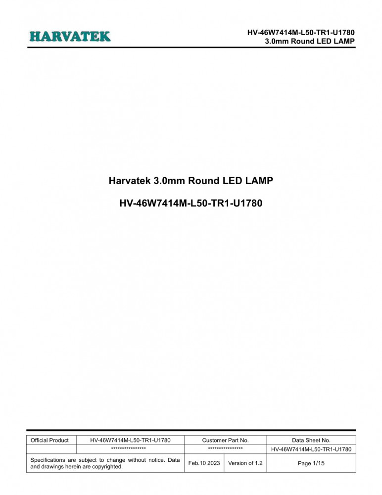 HV-46W7414M-L50-TR1-U1780 datasheet page 1