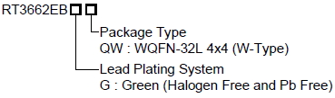 RT3662EB - Single Channel PWM Controller with 2 Integrated Drivers for AMD SVI2 GPU CORE Power Supply for sale