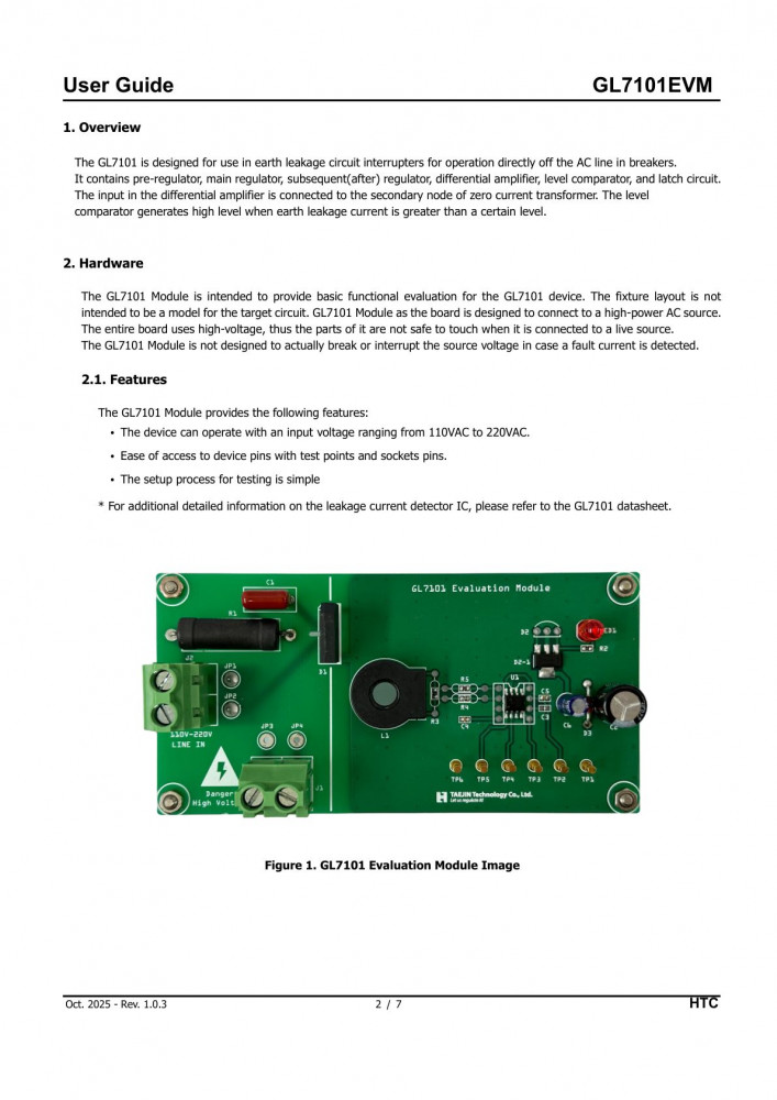 GL7101EVM user guide page 2