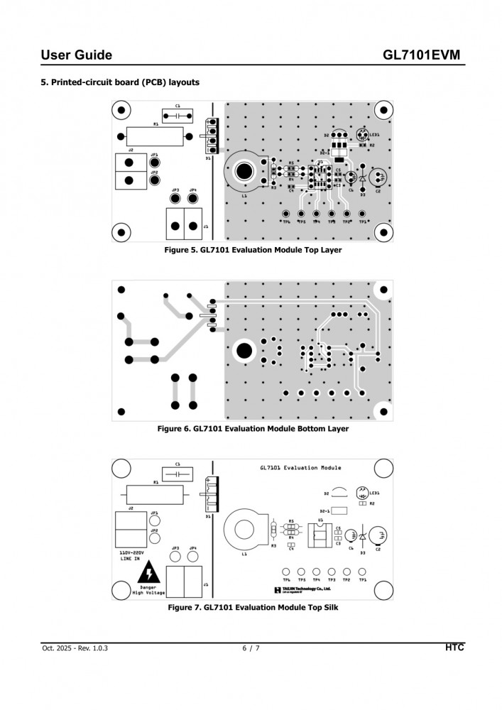 GL7101EVM PCB bottom layer