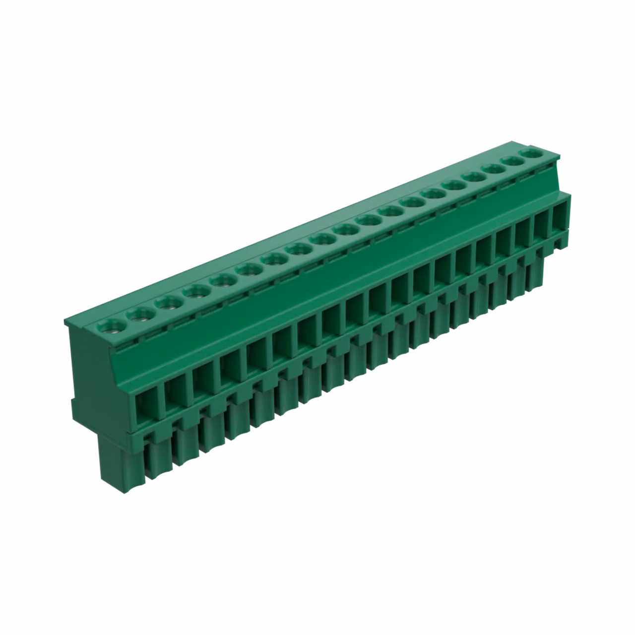 3.81mm Pitch Eurostyle Vertical Plug, Rear Wire Entry, Green Housing, 19  Circuits for sale