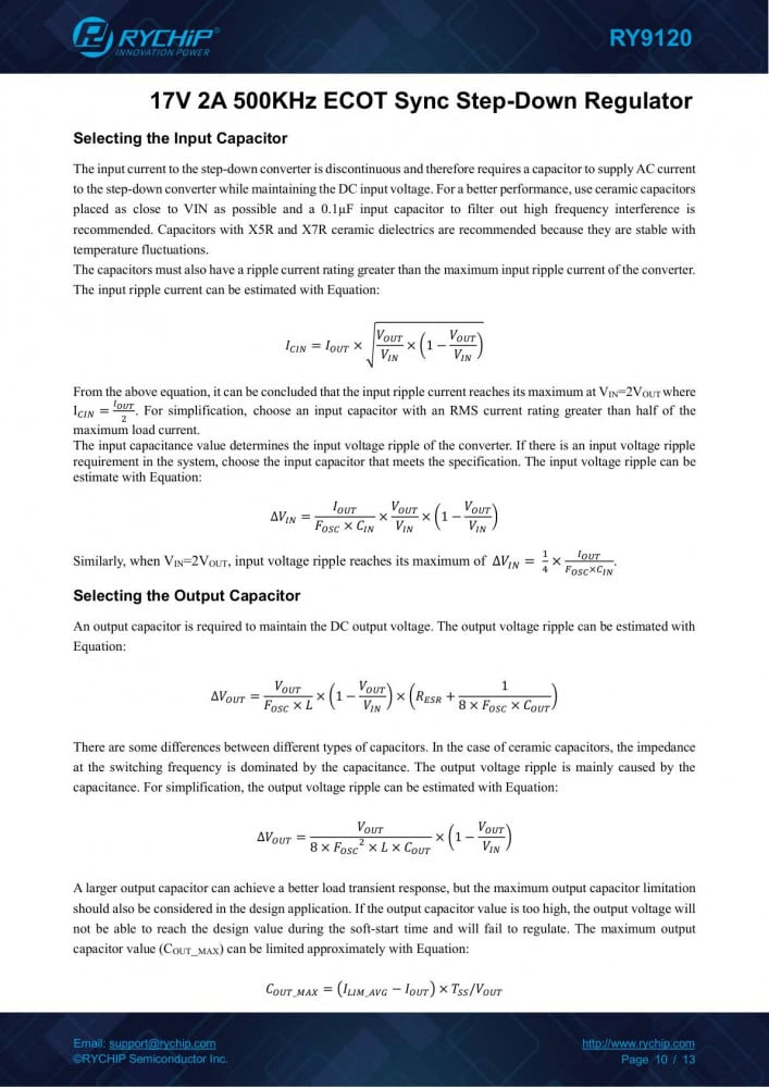 RY9120 datasheet page 10