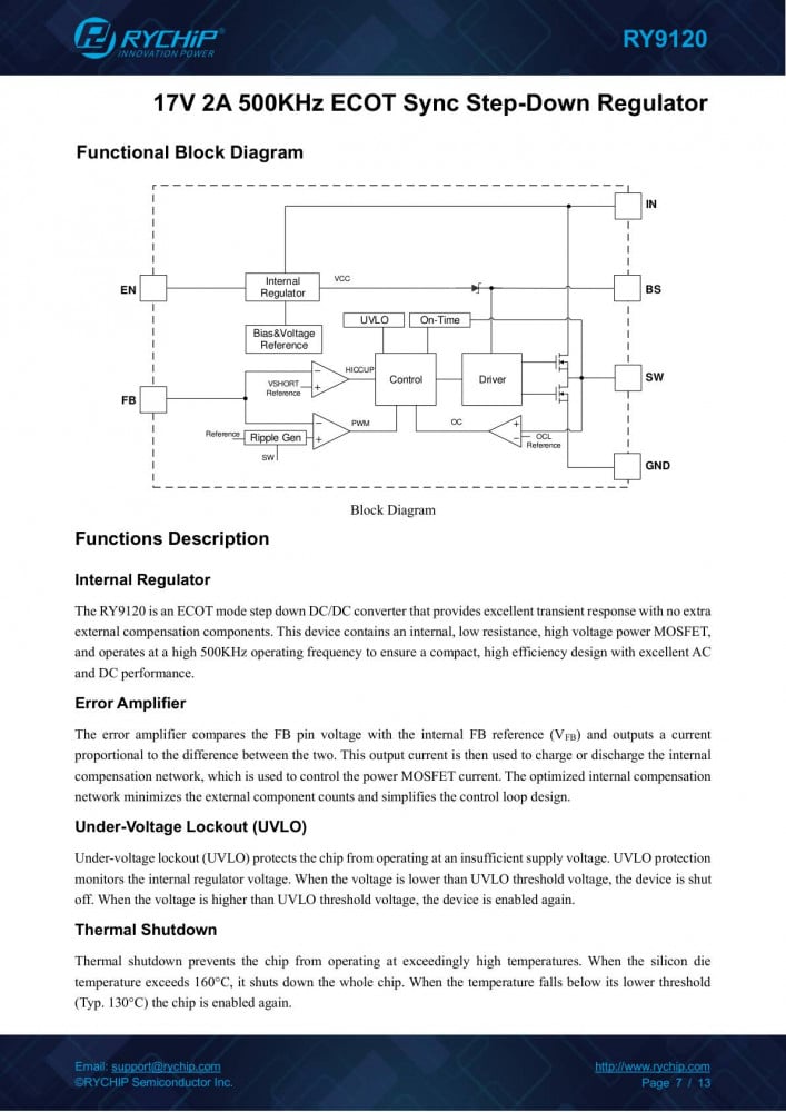 RY9120 datasheet page 7