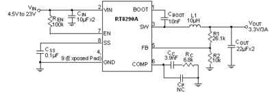 RT8283A - 3A, 23V, 340kHz Synchronous Step-Down Converter