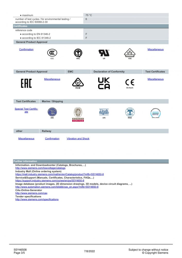 5SY4650-8 datasheet page 3