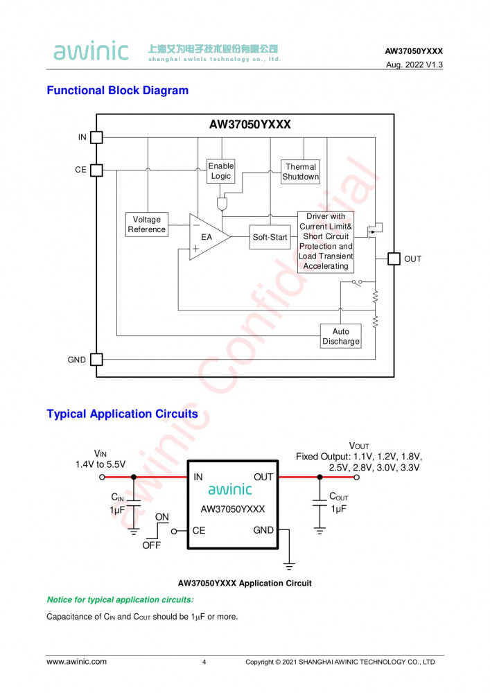AW37050D330DNR datasheet page 4