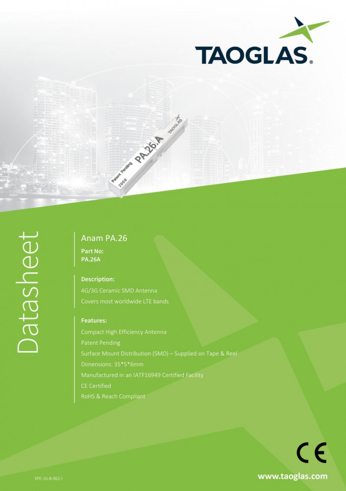 PA.26A datasheet page 1