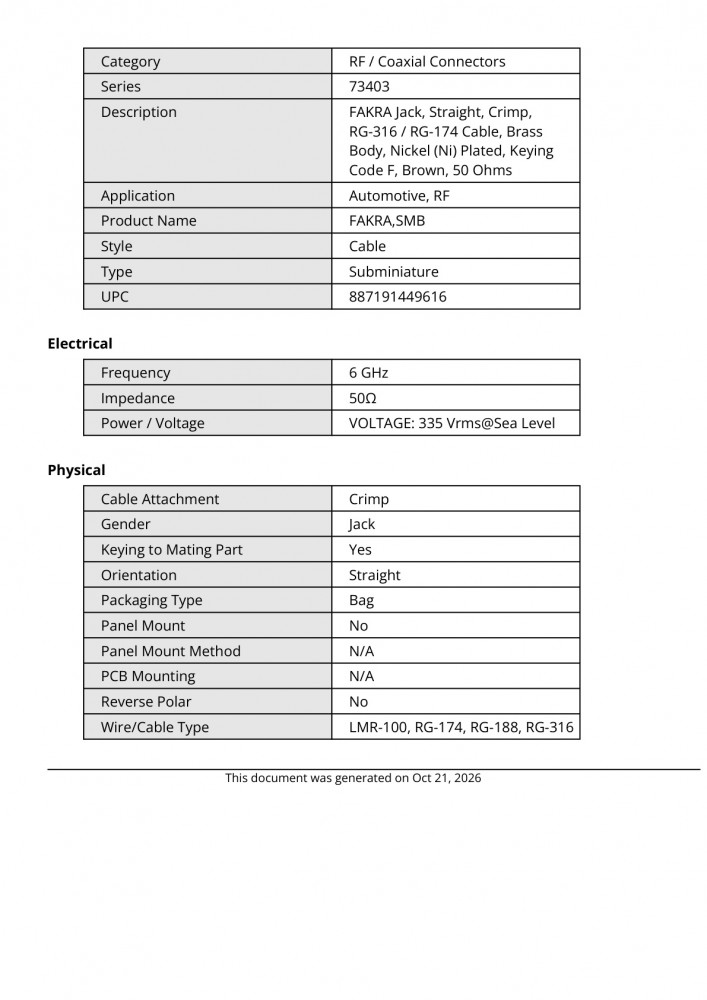 Technical document page 2 for product reference
